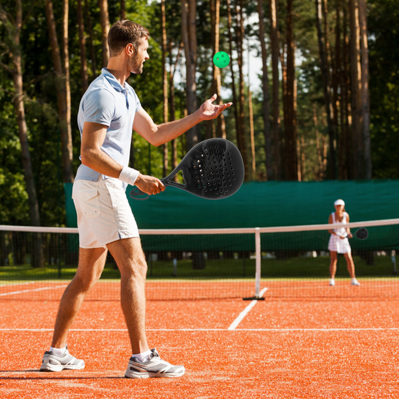 Full Carbon Fiber Padel Racket Paddleball Racquet Beach Tennis Racket ...