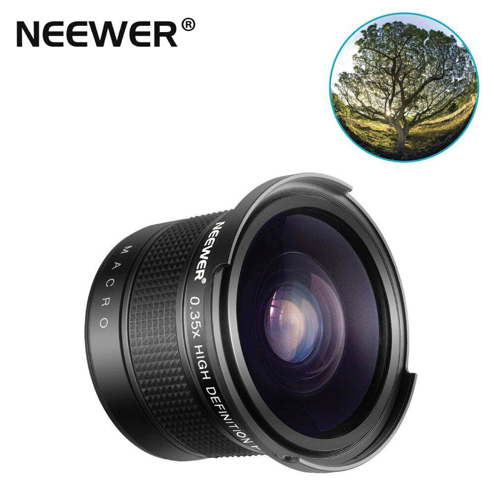 Neewer 55mm 0.35X Fisheye Wide Angle Lens with Macro Close-Up Portion ...