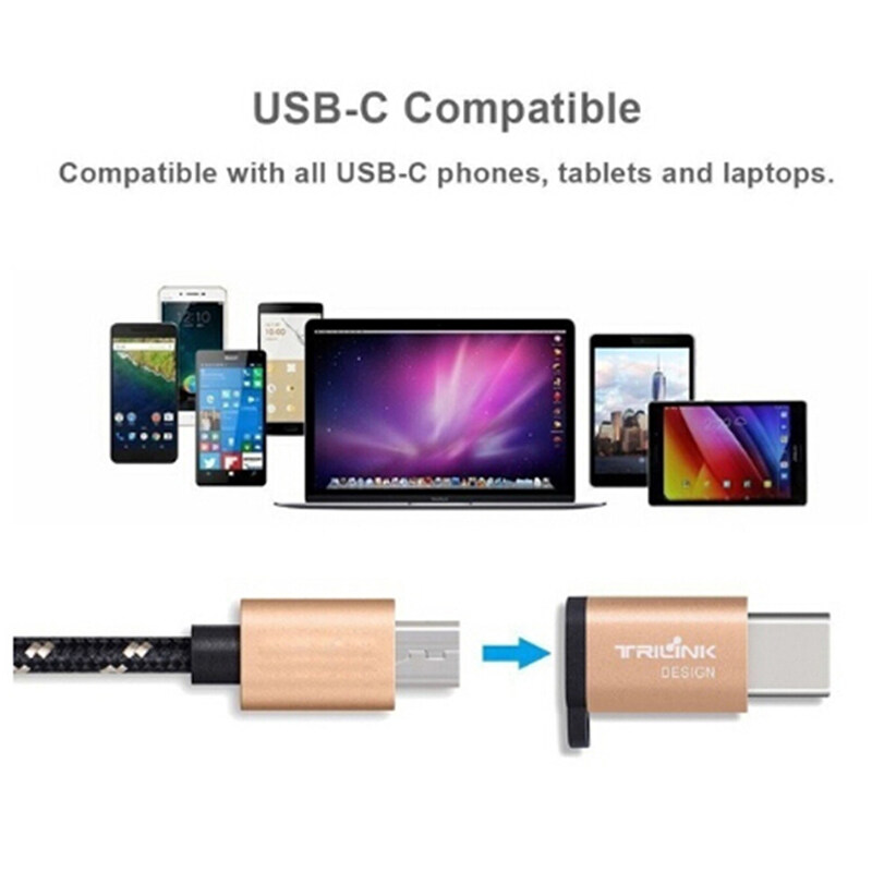 Aluminum USB-C to Micro USB Adapter Keychain Type-C to Micro USB ...