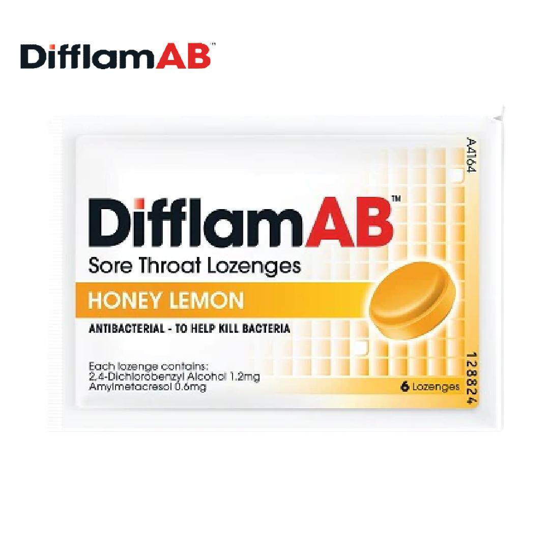 Difflam AB Sore Throat Lozenges 6's/Pack & 12's/Box ( Orange / Lemon ...