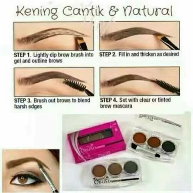 Obuse Eyebrow 3 Palette Lukis Kening Powder Tiga Warna Palet Brows | Lazada