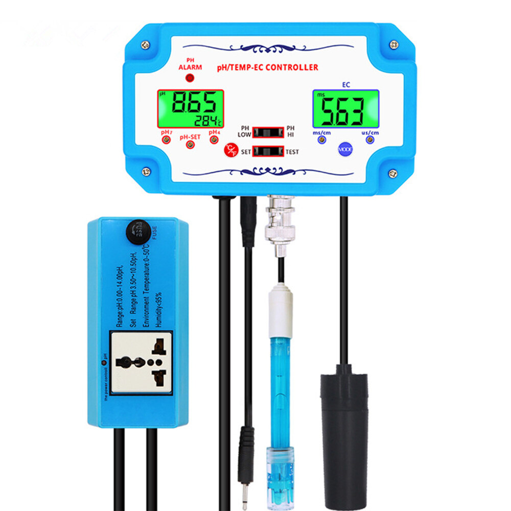 3 In 1 Ph/temp /Ec Controller เครื่องตรวจจับคุณภาพน้ำ PH รีเลย์ปลั๊ก ...