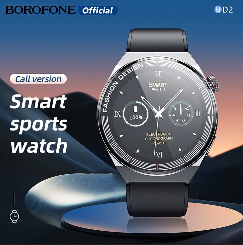 【การโทรสนับสนุน】BOROFONE BD2 นาฬิกาสมาร์ทวอท์ช สำหรับทุกเพศขนาด1.28นิ้วหน้าจอสัมผัส IP68นาฬิกา ...