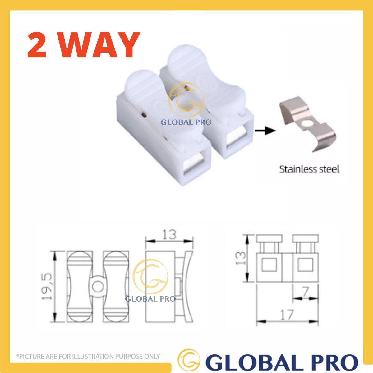 Push Connectors Clip Electrical Cable Clamp Terminal Block Connector ...