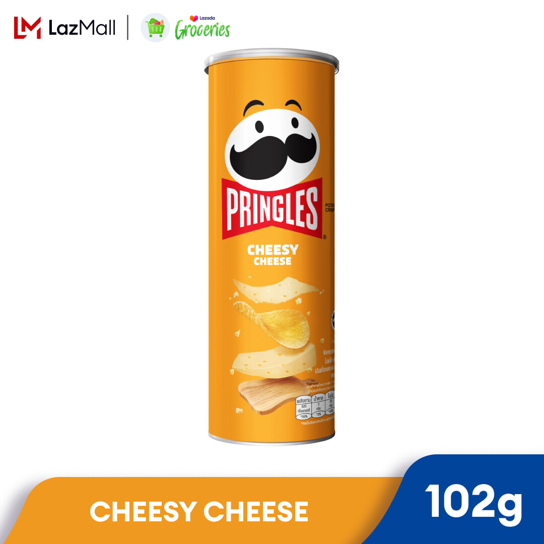 Pringles CHEESY CHEESE Flavour Potato Crisp Chips 1 Can 102g (Halal ...