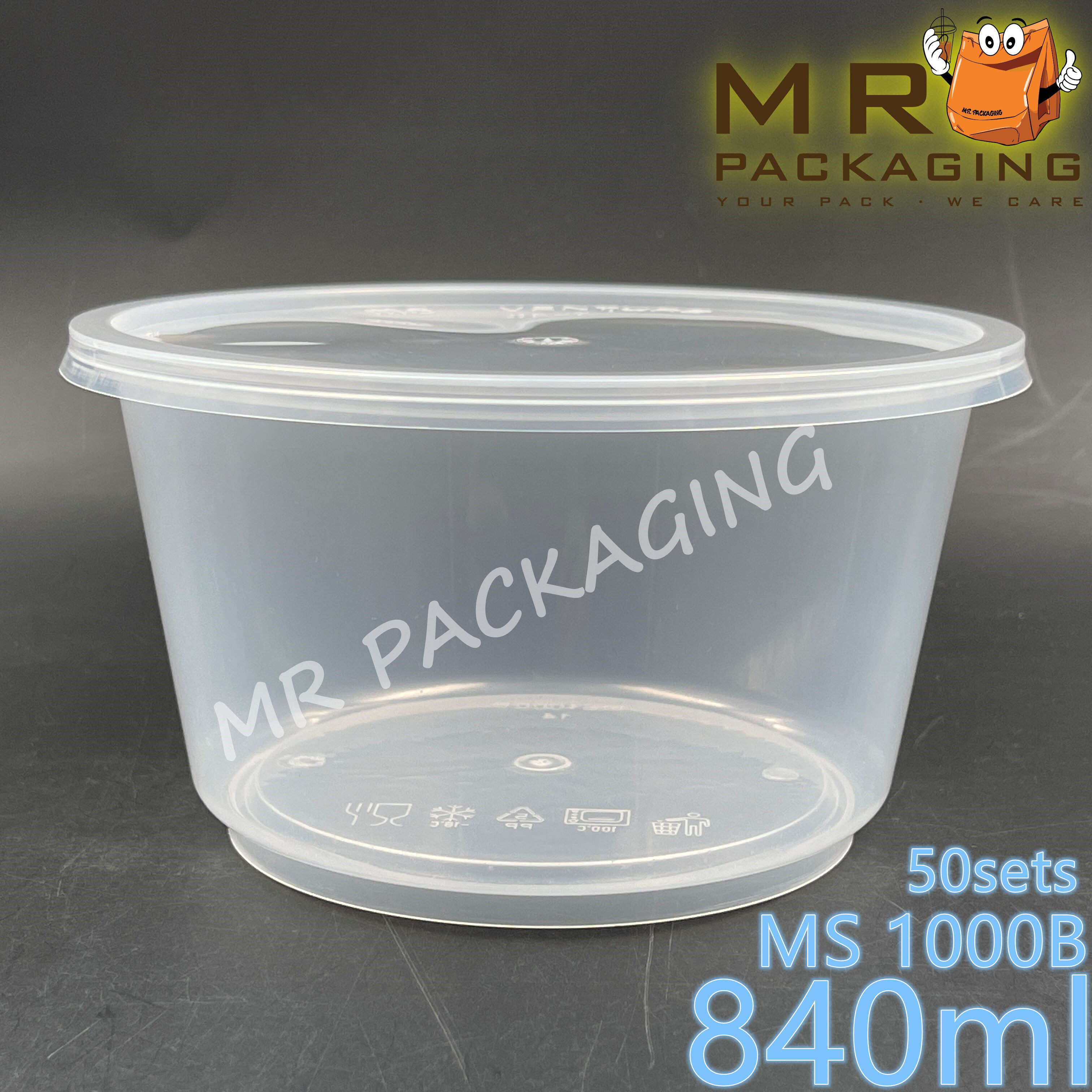 MS 1000B Microwaveable Round Container [ 50sets± ] 840 ml - Bekas Bulat ...