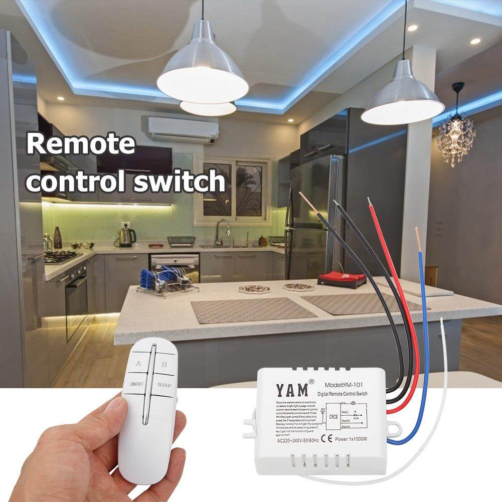Wireless RF Remote Control Switch ON/OFF 220V Lamp Receiver Transmitter ...