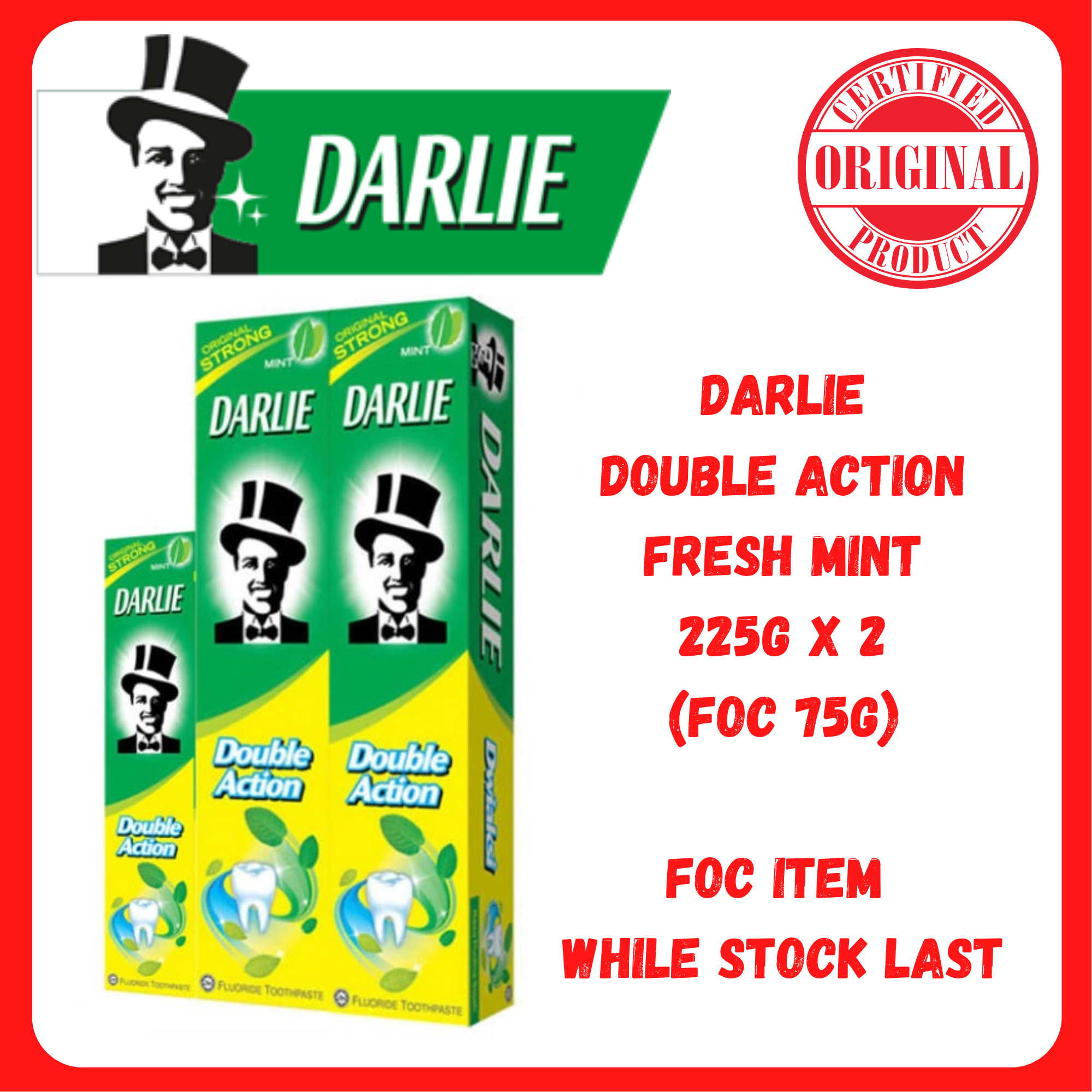 [Ready Stock - Value Packed] Darlie Double Action Mint Fluoride ...