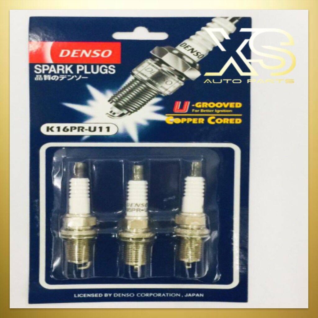 💯ORIGINAL💯Set of 3pc Denso Spark Plug K16PR-U11 K16PRU11 (1set=3pcs ...