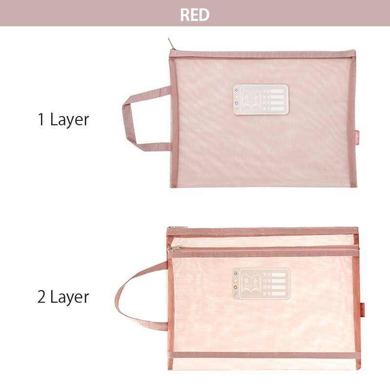 𝗧𝗘𝗔𝗥 𝗥𝗘𝗦𝗜𝗦𝗧𝗔𝗡𝗧 》Double Layer Nylon Document Bag Zipper File Folder Bags ...