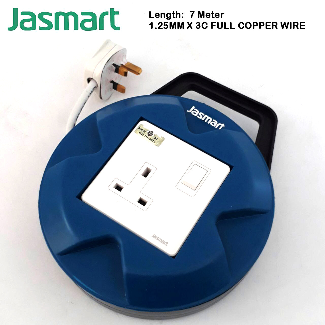 Round Extension Bulat Plug Wire Trailing Socket 2 Gang 5 Meter 1.25mm x ...