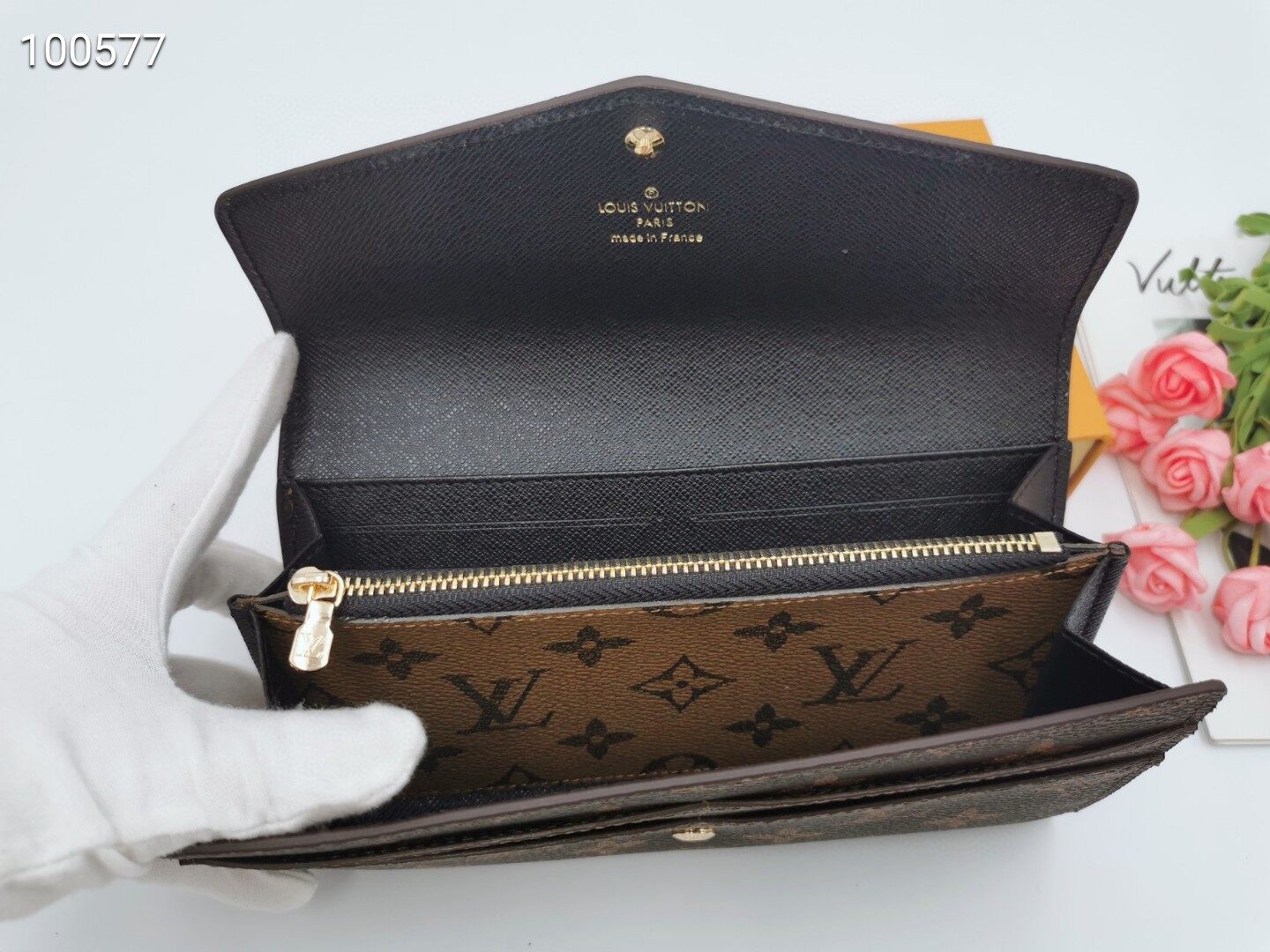 [Brand Packaging] 2022V brand Classic Canvas Founder Wallet Leather ...