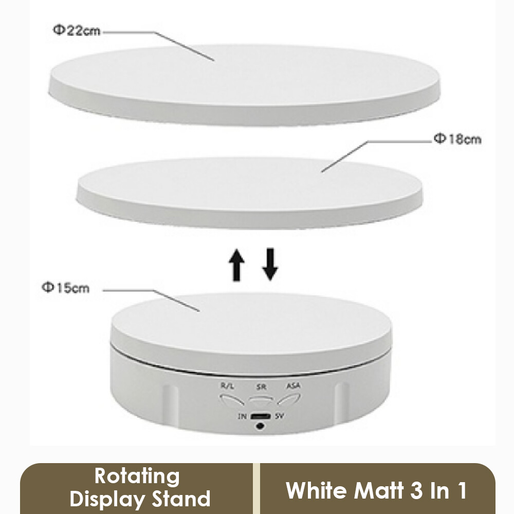Ready Stock 360° NEW !! 3 IN 1 22CM 18CM & 15CM 10KG Electric Rotating ...