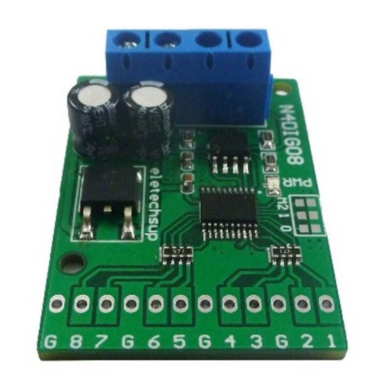 8Ch Input/Output Digital Switch TTL LvTTL CMOS RS485 IO Control Module Modbus Rtu Board for PLC ...