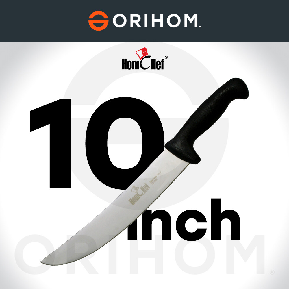 HOMCHEF 8/10 inch Scimitar Butcher Knife Stainless Steel Curved ... HOMCHEF 8/10 inch Scimitar Butcher Knife Stainless Steel Curved ...
