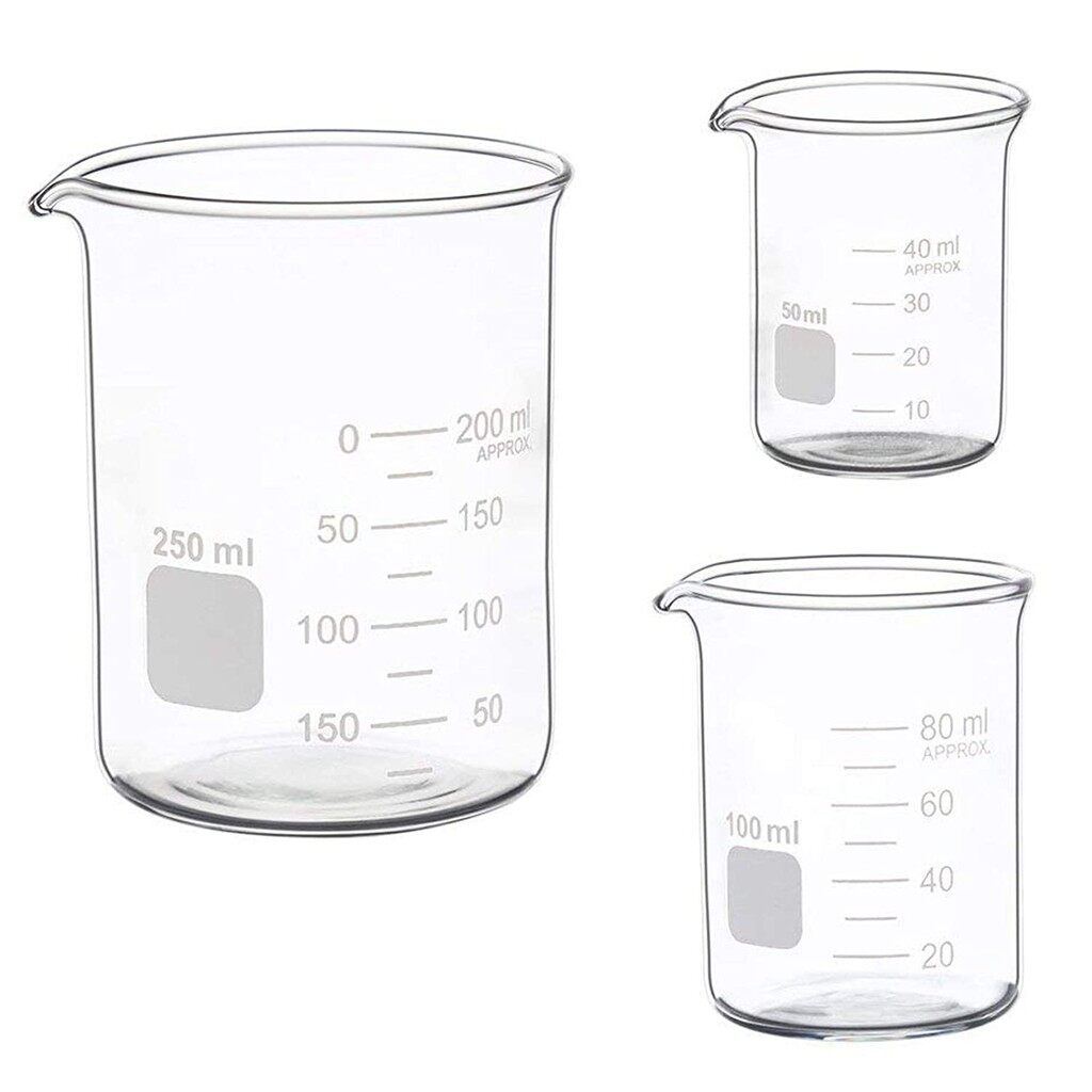 Glass Measuring Low Form Beaker | Bikar Kaca | Lab Glass | Chemistry ...