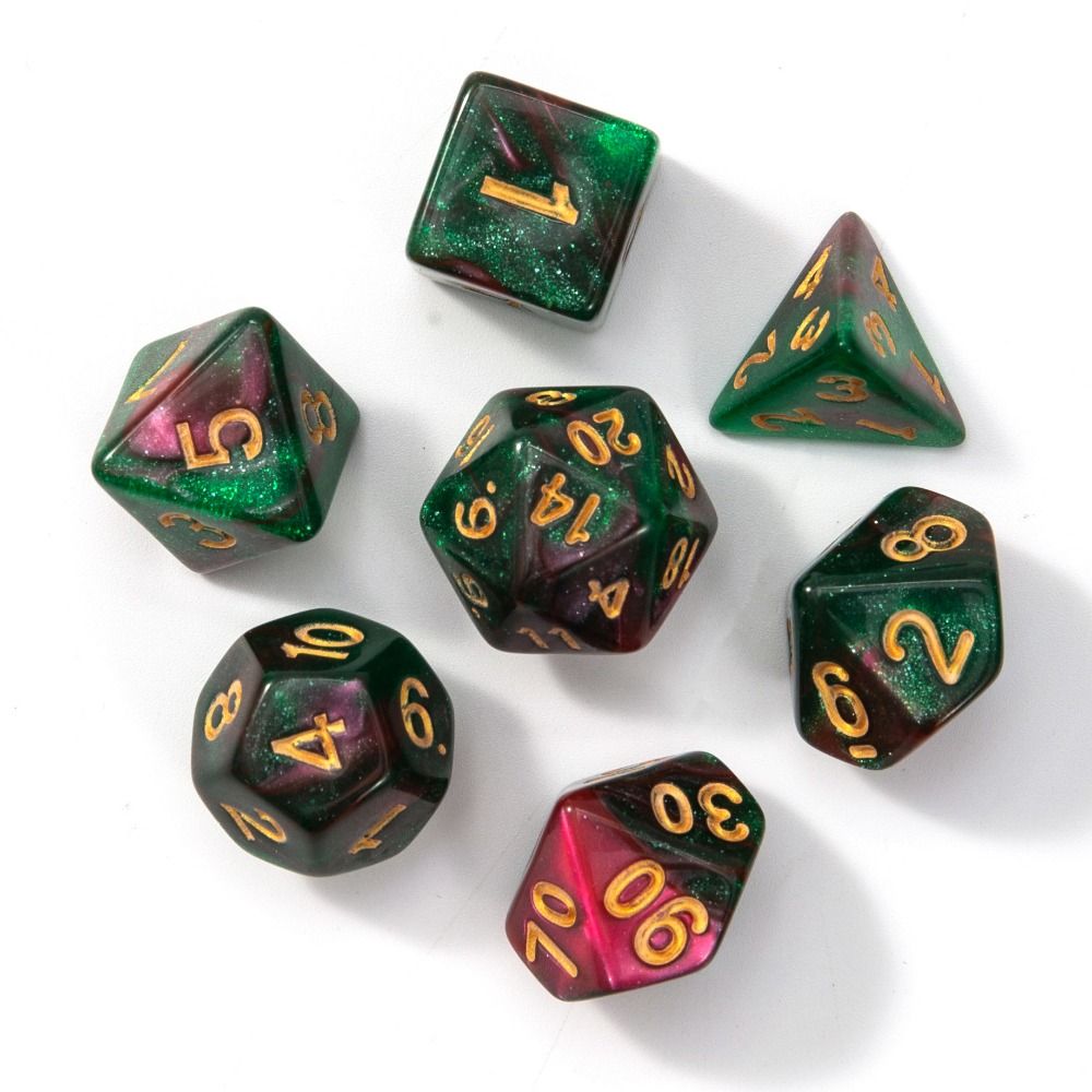 Milita 7pcsset T D4 D6 D8 D10 D12 D20 7 Die Game Dice Polyhedral Dice Table Game Dnd Dice