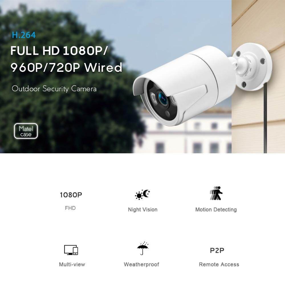 1080P กล้อง IP การมองเห็นได้ในเวลากลางคืนกรณีโลหะกันน้ำการเฝ้าระวังความ ...