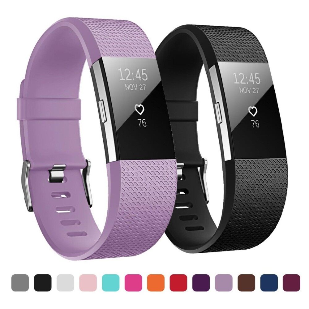 สายนาฬิกาFitbit Charge 2,สายรัดข้อมือซิลิโคนนิ่มปรับได้สำหรับFitbit ...