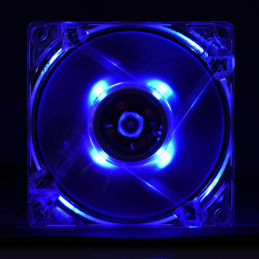 80mm LED Light 12V 4Pin Mute PC Case Cooling Fan Computer Cooler Case ...