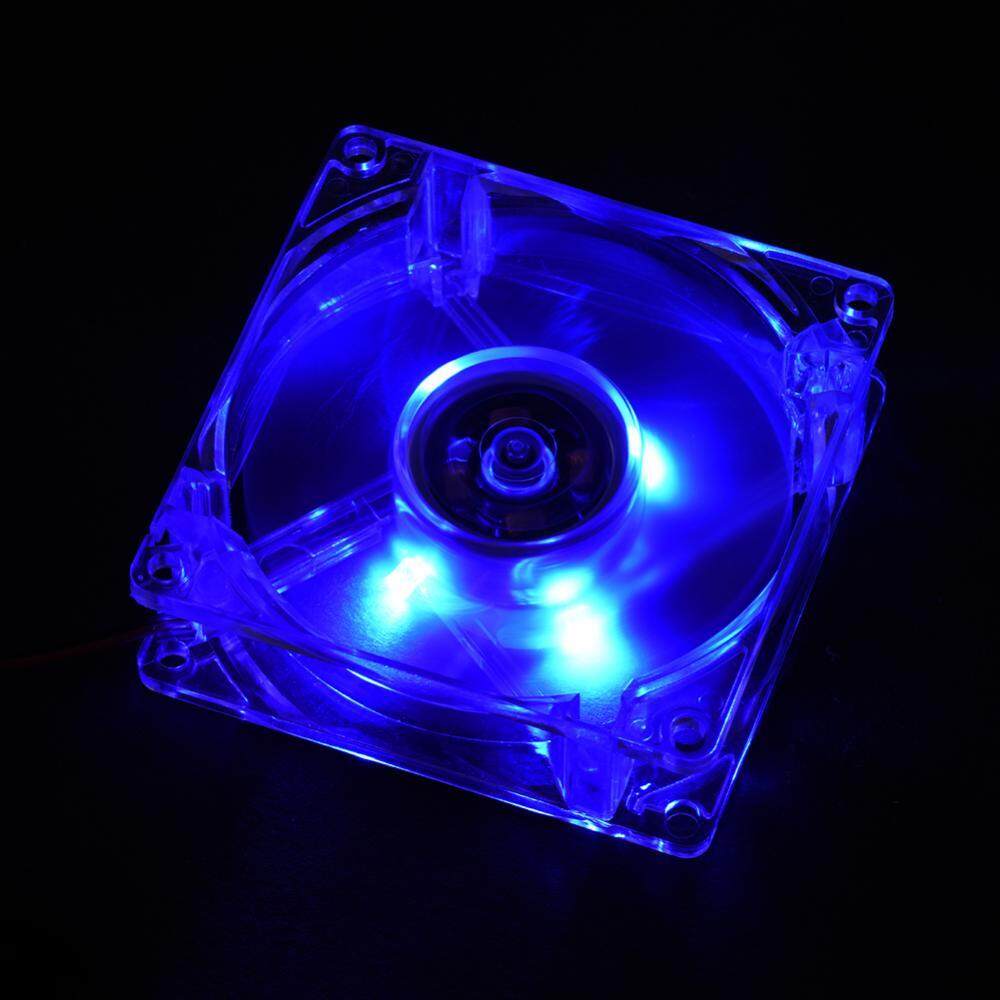 80mm LED Light 12V 4Pin Mute PC Case Cooling Fan Computer Cooler Case ...