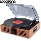 LoopTone 33/45/78 Speed Bluetooth USB Turntable Players Vinyl LP Record ...
