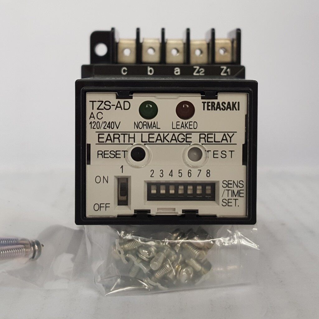 TERASAKI EARTH LEAKAGE RELAY TZS-AD MODEL TZS-24 TZS-40 TZS-68 TZS-100 ...