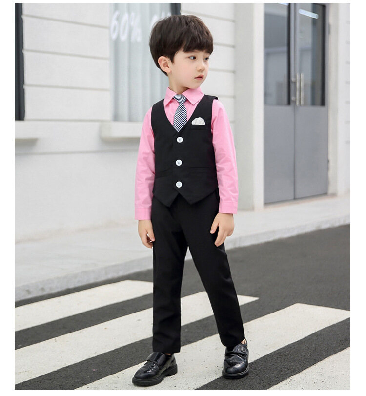 Boy's Formal Blazer 5 piece set Flower Boy Suit Dress For Wedding Boys ...