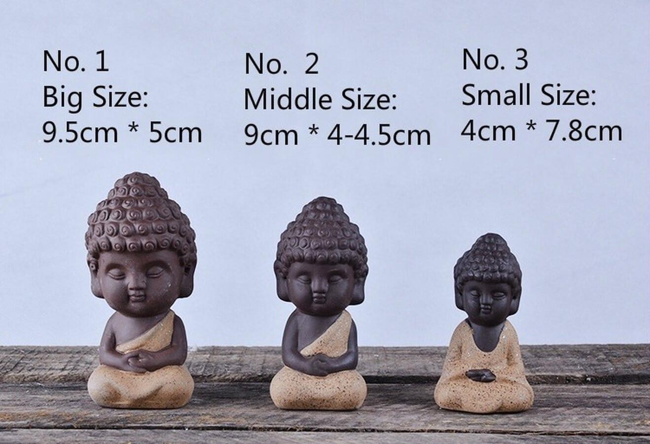 small Buddha statue monk figurine tathagata India Yoga Mandala tea pet ...