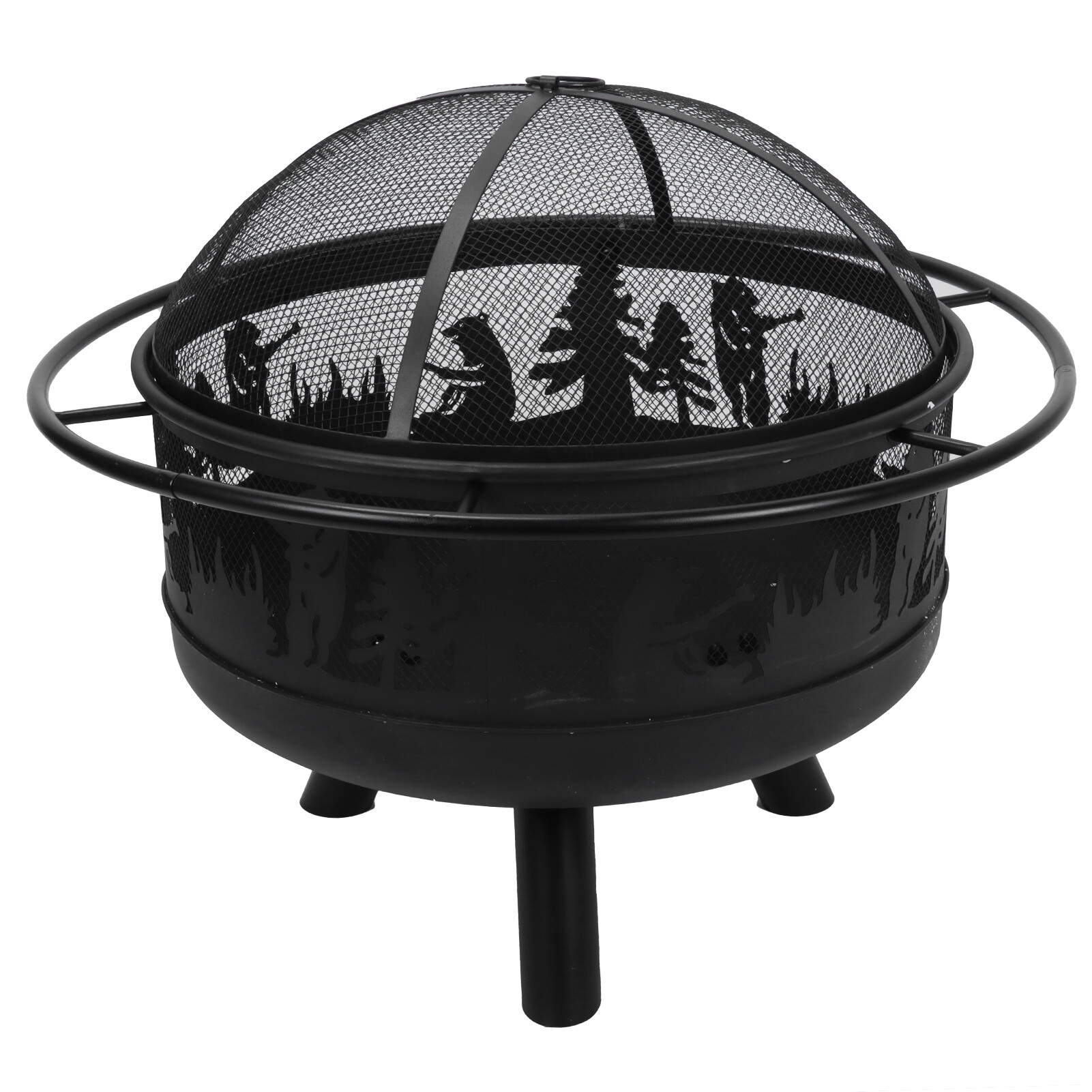 Wrought Iron Fire Pit Animal Patterns เตาผิงเผาไม้สำหรับลานกลางแจ้งลาน ...