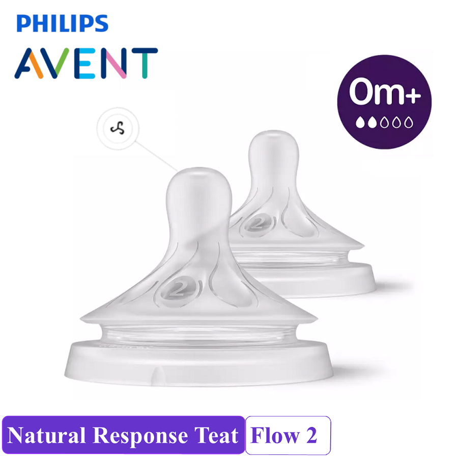 Philips Avent Natural Teat (Nipple) Baby Puting Botol Susu Newborn 0m ...