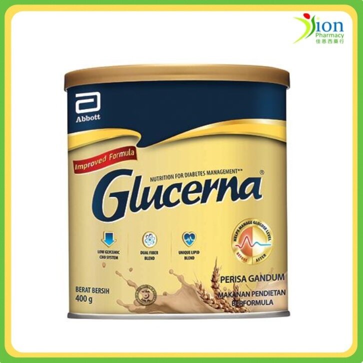 GLUCERNA 400G (LOW GI INDEX)[VANILLA / WHEAT / CHOCOLATE] | Lazada