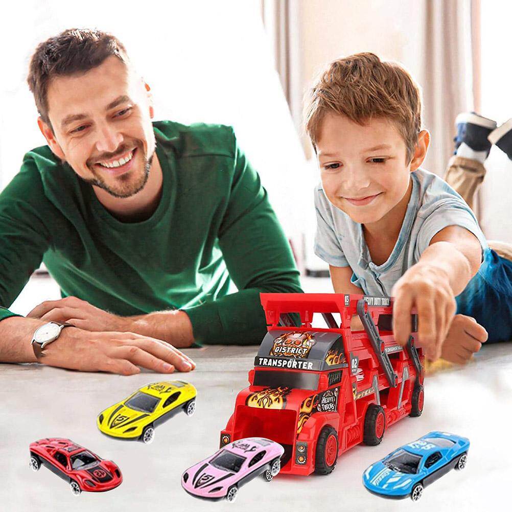 Car Transporter Carrier Truck Toy Three-layer Deformed Truck Carrier ...