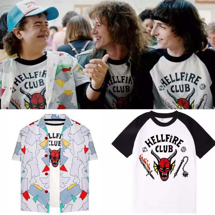 Stranger Things Season 4 Hellfire Club Mike คอสเพลย์ Tees เสื้อยืดแขน ...