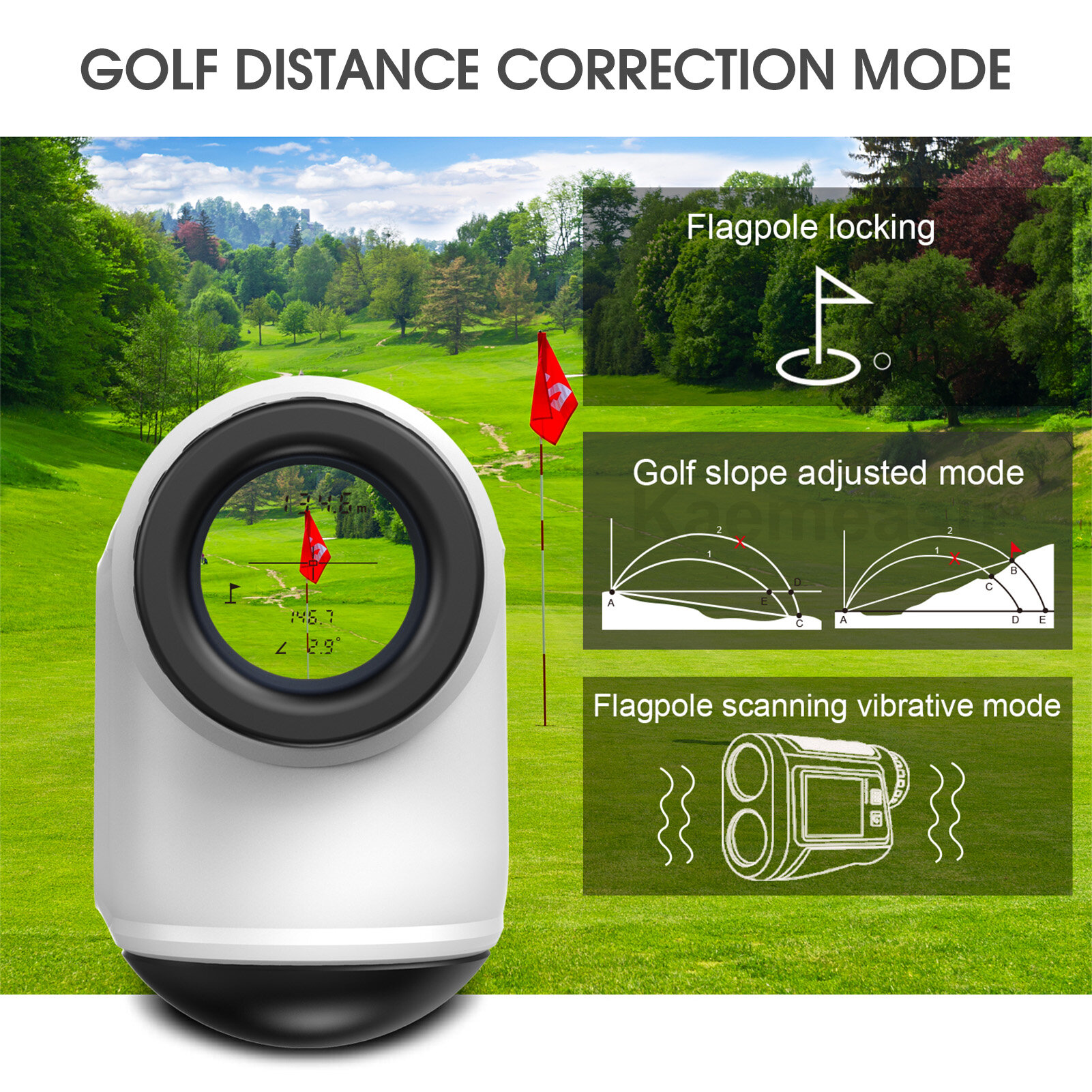Golf Rangefinder with LCD Touch Screen 6X Magnification 600M 800M USB ...