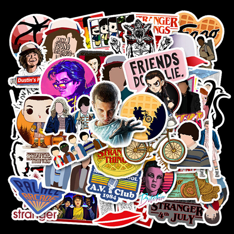 FOO 50Pcs Stranger Things Skateboard Stickers Vinyl Laptop Luggage ...