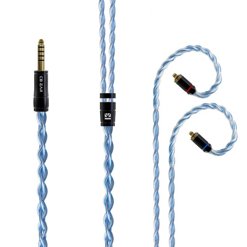 KBEAR Glaze 4 Core High Purity OFC Silver-plated Cable For MMCX/2PIN ...