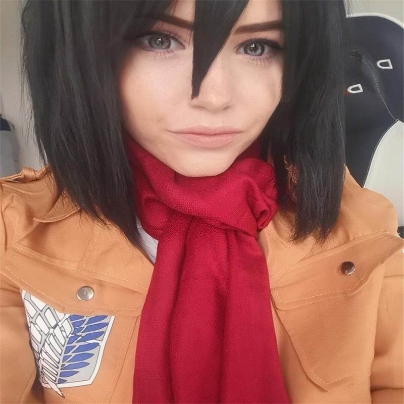 Anime Attack On Titan Mikasa Levi Ackerman Scarf Cosplay Halloween ...