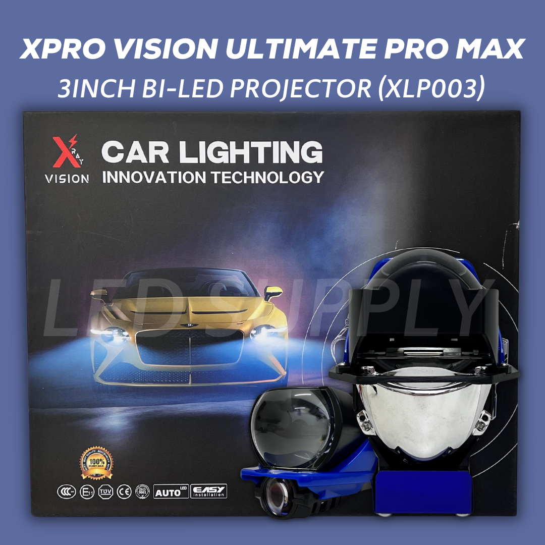 XPRO VISION ULTIMATE PRO LASER 3INCH BI-LED HEADLIGHT SYSTEM HEADLAMP ...