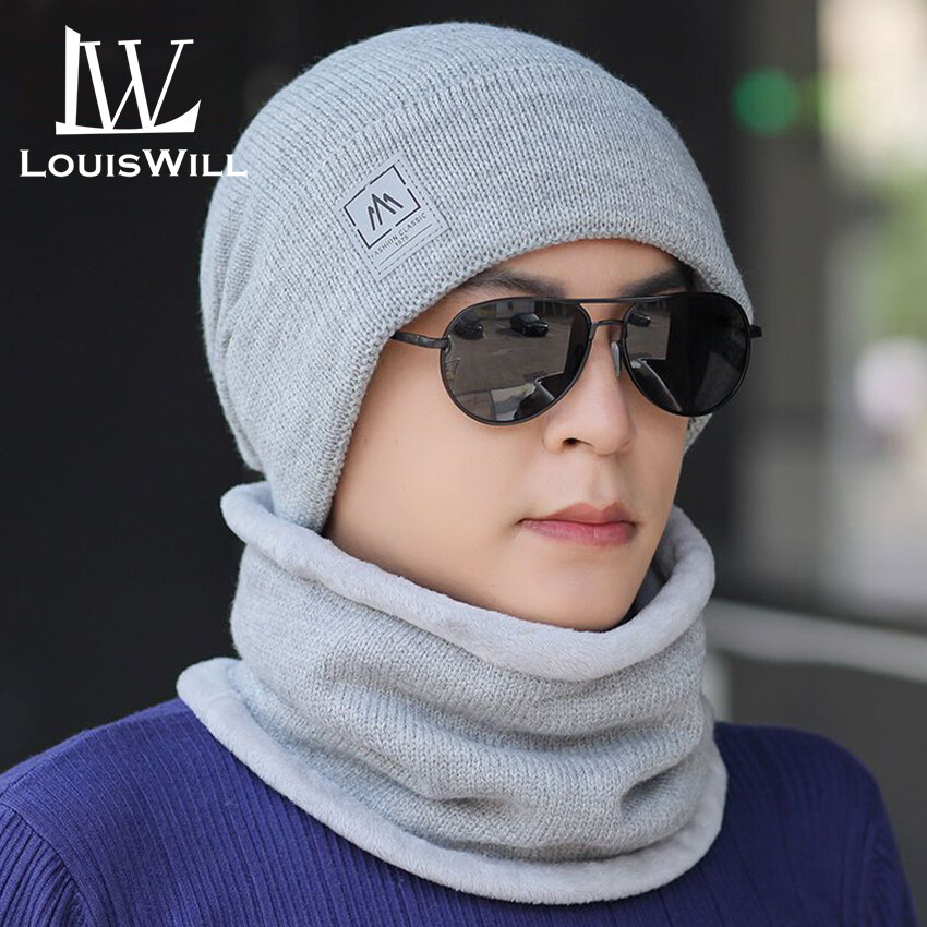 LouisWill Unisex Knitted Hat Head Neck Full Cover Men Women Winter ...