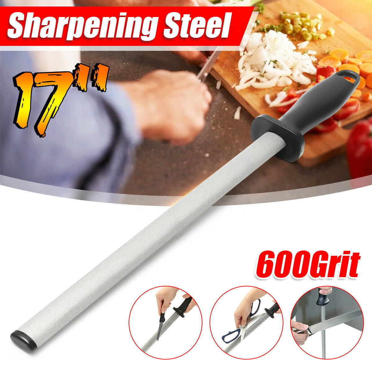 Double‑Sided Sharpening Stone White Corundum Knife Sharpener Whetstone ...