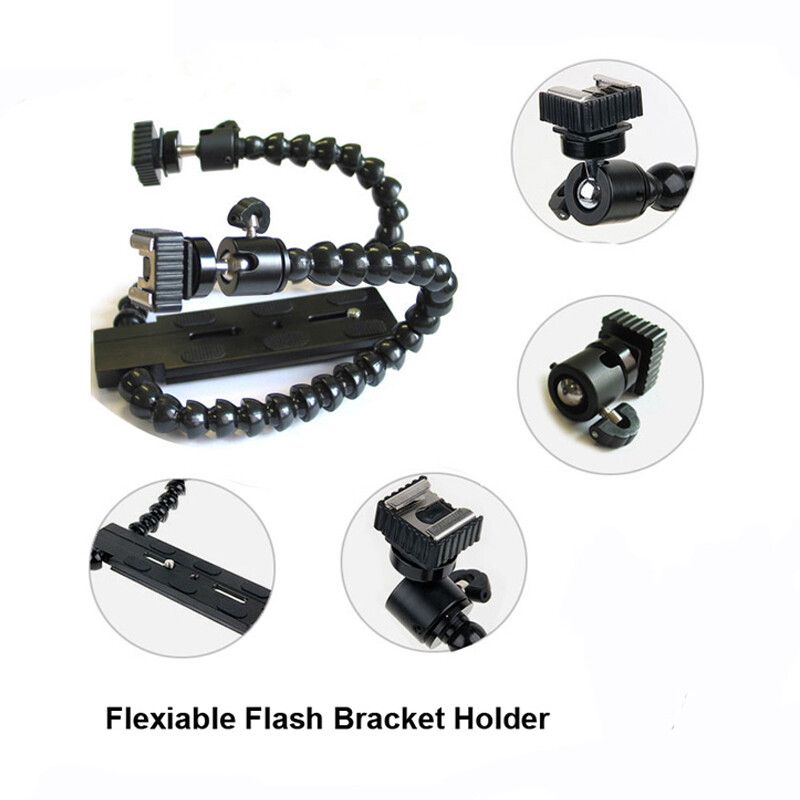 Flexible Arm Support Flip Flash Stand macro stand mount double head ...