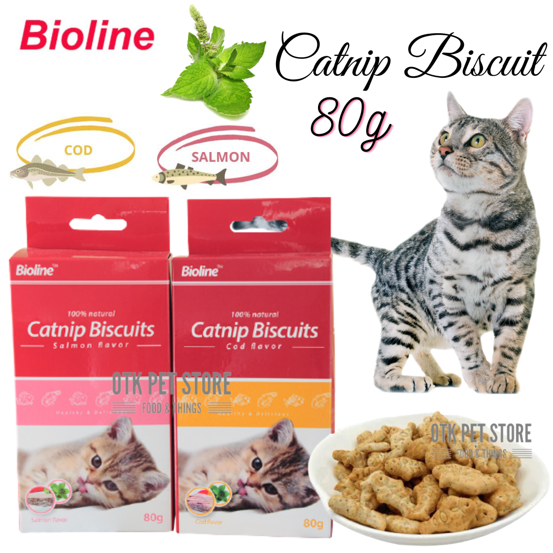 Bioline Catnip Biscuits Salmon/Cod Fish Flavor 80g | Lazada