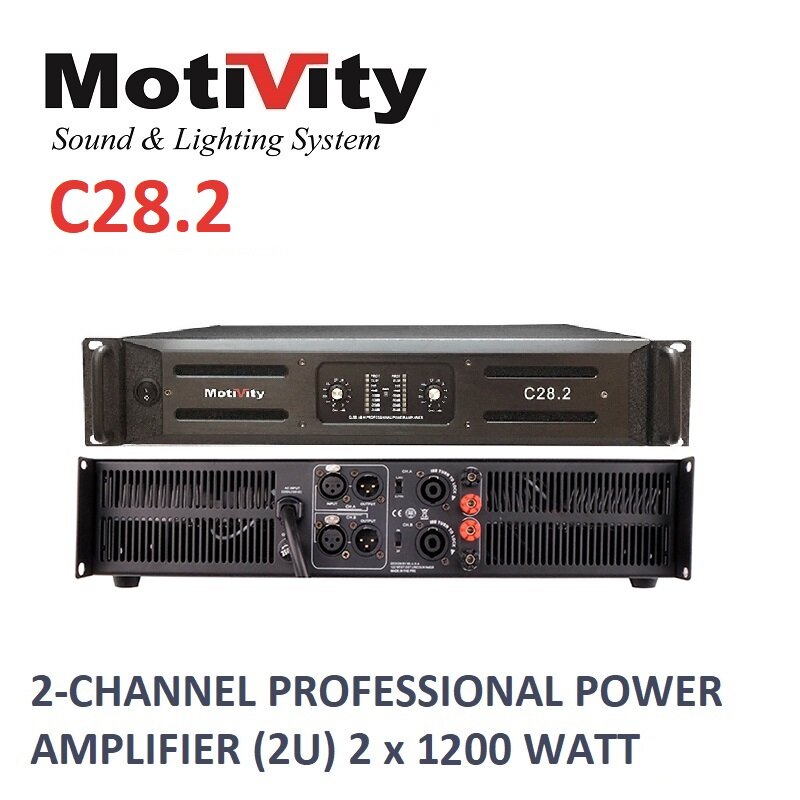 MOTIVITY C28.2 2-Channel Professional Power Amplifier - 2 x 1200 Watt ...