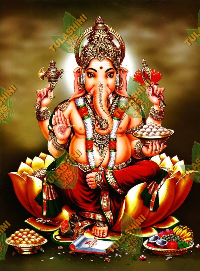 Vinayagar with Brown Background | Lazada