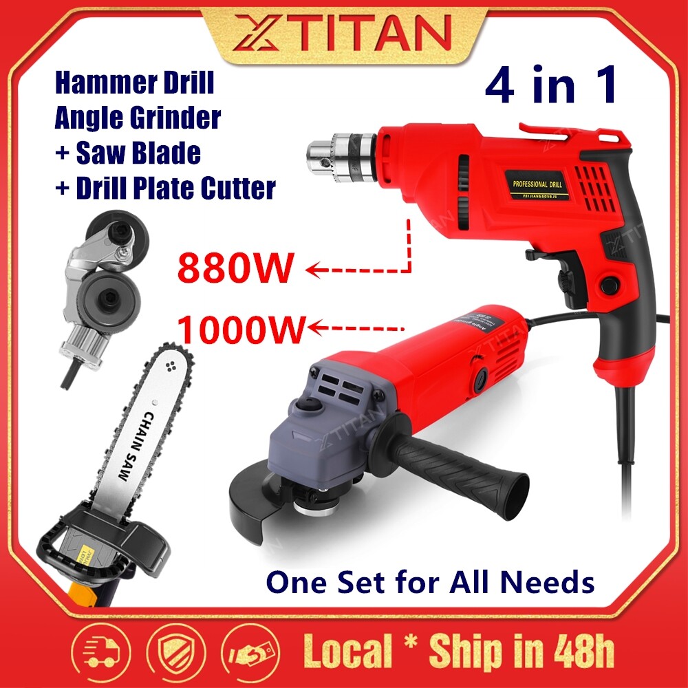 1000W Electric drill Heavy Duty Angle Grinder, Impact Hammer Drill ...