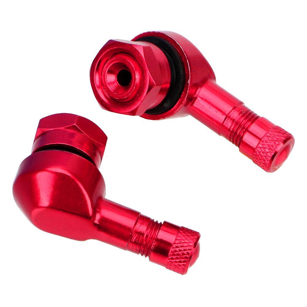 Red 11.3mm 90 Degree Angle Wheel Tire Tubeless Valve Stems Motorcycle ...