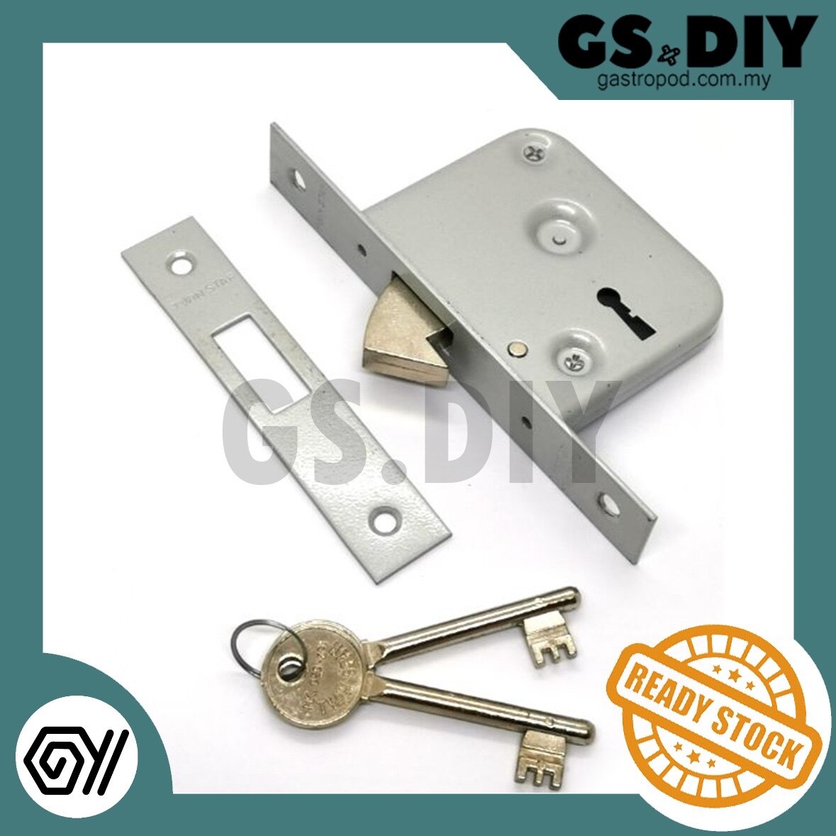 Hook Lock Single Mortise Mortice Grill Iron Door Lock(Twin Star B318 ...