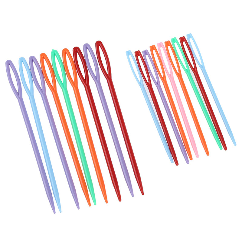 18 pcs Plastic Hand Sewing Yarn Darning Tapestry Needles Craft 9.3cm ...