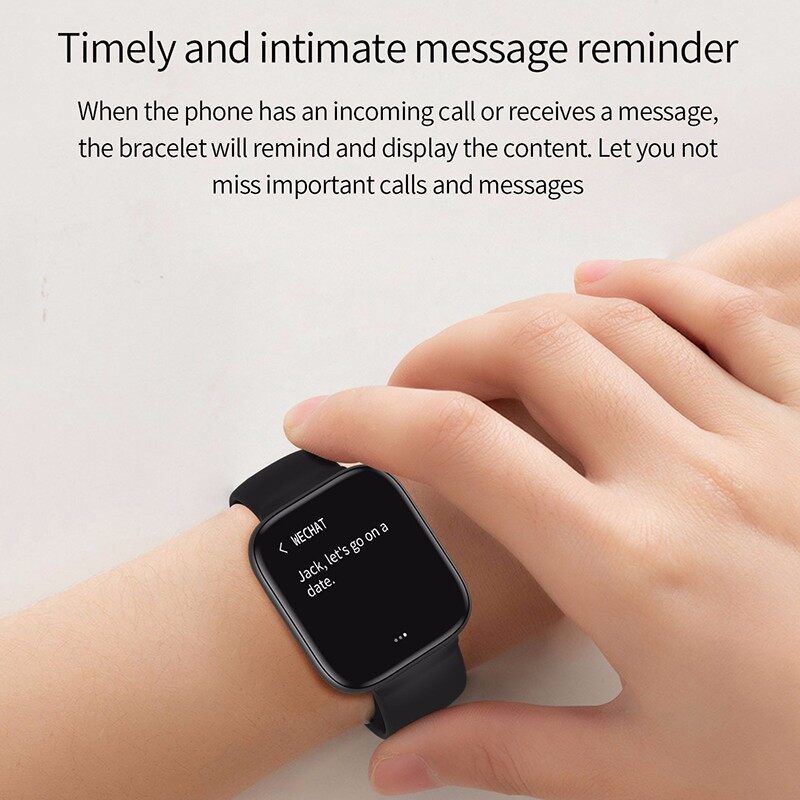 A-Mio I5 Smartwatch แตะหน้าจอเต็มนาฬิกาข้อมือฟิตเนส Ip68 สมาร์ทริสท์ ...